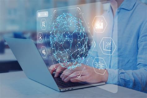 Data Science And Big Data Analysis Technology Data Scientist Working With Complex Visualization