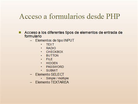 Formularios Php