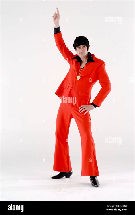 Man In Fancy Dress Comedy Costume As A 1970s Disco John Travolta Staying Alive Disco Fashion