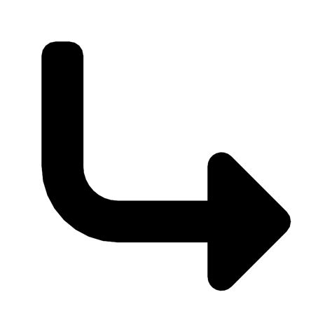 Arrow Turn Down Right Vector Svg Icon Svg Repo
