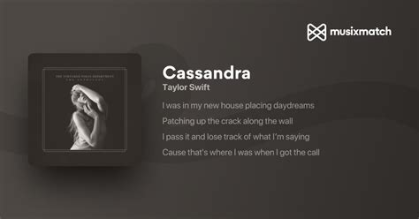 Taylor Swift Cassandra Lyrics Musixmatch