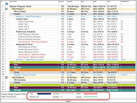 Removing Legend Items In A Microsoft Project 2013 Schedule Epma Insights