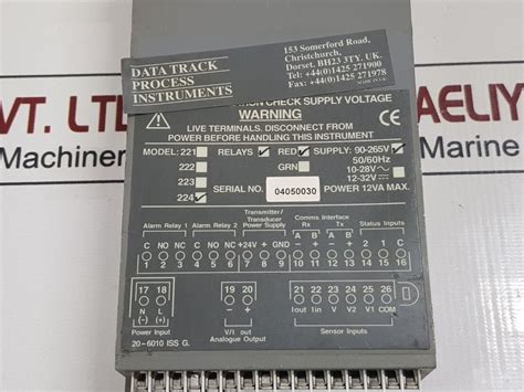 DATA TRACK PROCESS INSTRUMENTS TRACKER DIGITAL PANEL INDICATOR TRANSMITTER Aeliya Marine