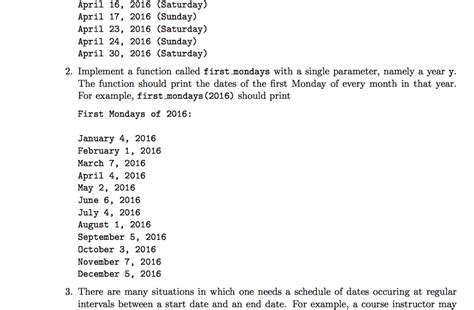 Solved Problem 3 30 Points Functions That Manipulate Date