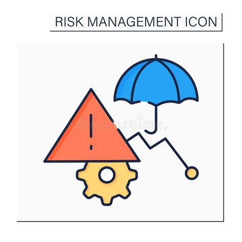 Risk Mitigation Color Icon Stock Vector Illustration Of Insurance