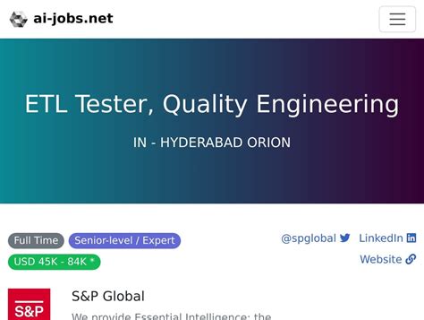 [hiring] etl tester quality engineering in in hyderabad orion r ai ml jobs