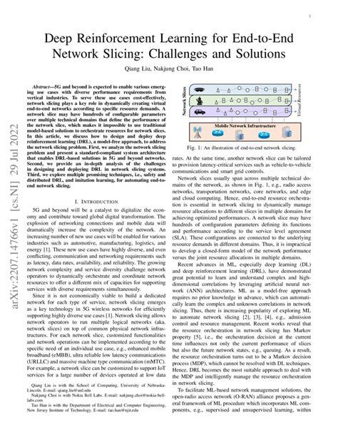 Deep Reinforcement Learning For End To End Network Slicing Challenges And Solutions Deepai