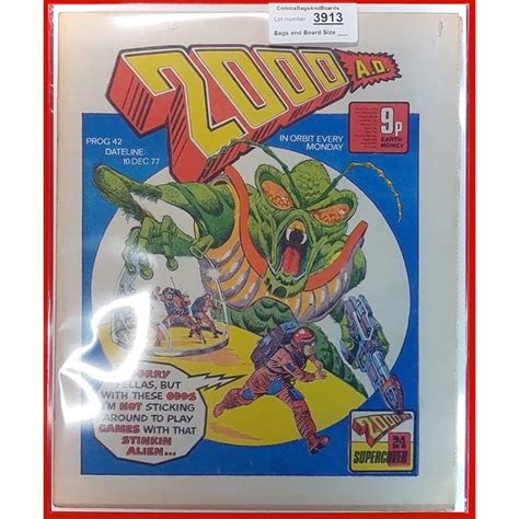 2000ad Prog 42 24rd Super Cover 10 12 77 1st Print Judge Dredd 1977