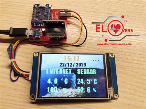 Diy Wireless Based Weather Station Project By Using Nextion Lcd Weather Station Weather Data