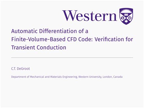 pdf automatic differentiation of a finite volume based cfd code
