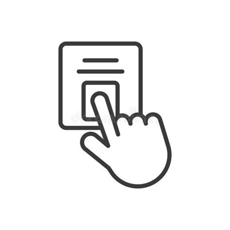 Fingerprint Scanner Icon In Line Design Fingerprint Scanner