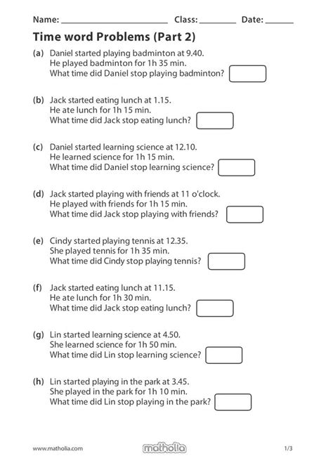 Word Problem Key Words Printable