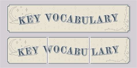 Celestial Themed Key Vocabulary Display Banner Twinkl