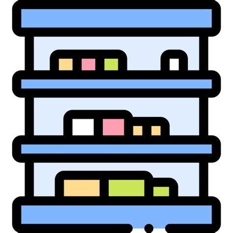 Shelf Free Commerce And Shopping Icons