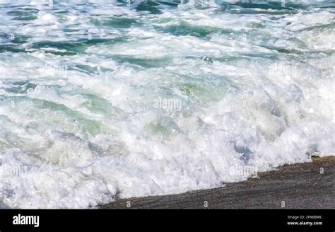 Extremely Huge Big Surfer Waves On The Beach In Zicatela Puerto