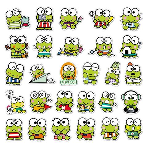 10 30 50pcs Cute Kerokero Keroppi Cartoon Stickers Sanrio Anime Sticker