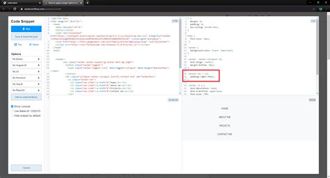 Html How To Apply Margin Right To Nav Bar Not Affecting The Navbar Collapse Using Bootstrap
