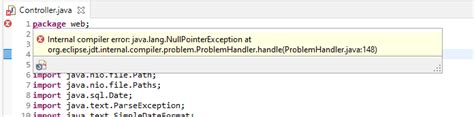 Internal Compiler Error Java Lang Nullpointerexception At Org Eclipse