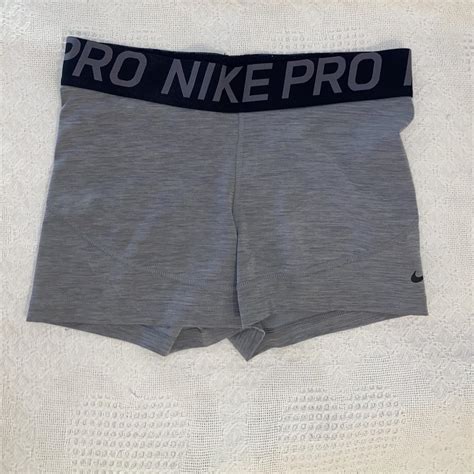 Grey Nike Workout Booty Shorts Size Large I Think Depop