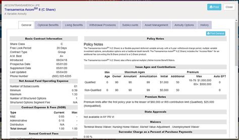 Variable Annuity Database Annuity Rate Watch