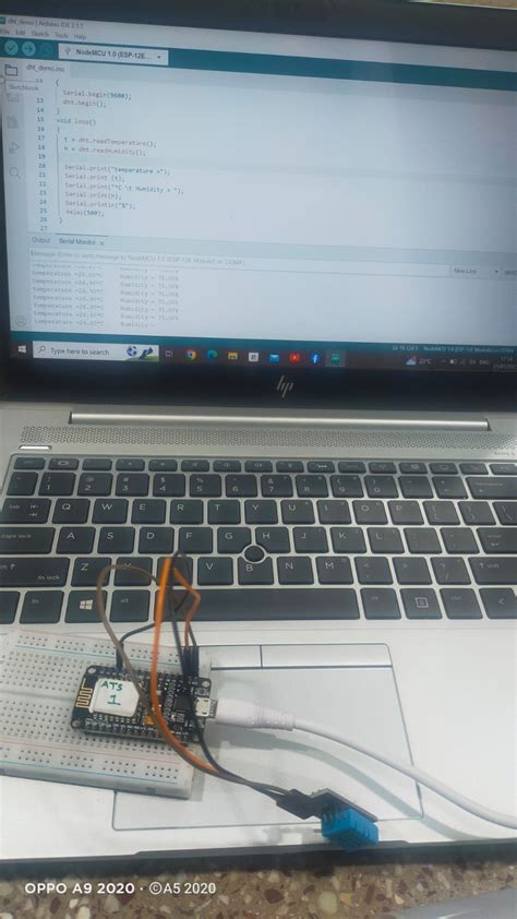 Truptali Aundhkar On Linkedin Day6 Dht Nodemcu Iot Intern Embeddedsystems Arduino