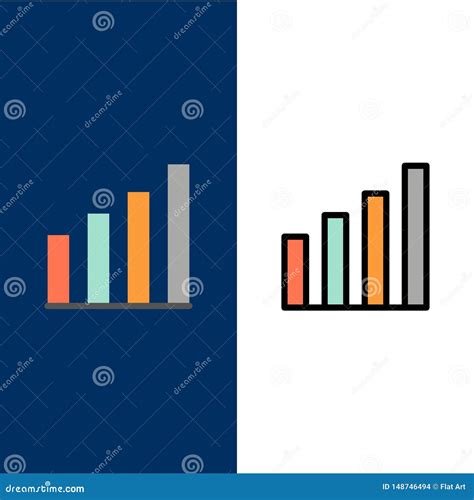 Analytic Interface Signal User Icons Flat And Line Filled Icon Set
