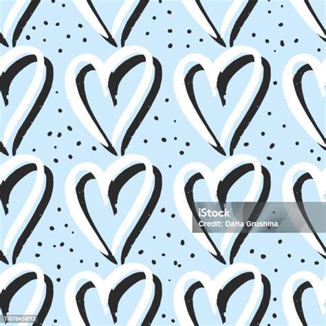 매끄러운 손으로 그린 서예 벡터 패턴을 사랑해요 만화 글자 벡터 손으로 그린 그림입니다 귀여운에 대한 스톡 벡터 아트 및 기타 이미지 귀여운 낙서 드로잉 날씨