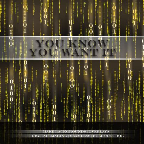 13 Matrix Binary Brushes For Use With Photoshop Seamless High Resolution Brush Set Binary