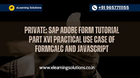 Sap Adobe Form Tutorial Part Xvi Practical Use Case Of Formcalc And