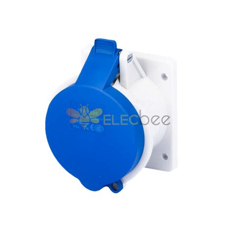 Waterproof Industrial Connector Socket 3pin 32a 230v 2pe Ip44