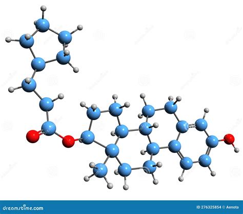 3d Image Of Estradiol Cypionate Skeletal Formula Stock Illustration