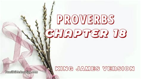Proverbs Chapter 18 King James Version Bible Reading