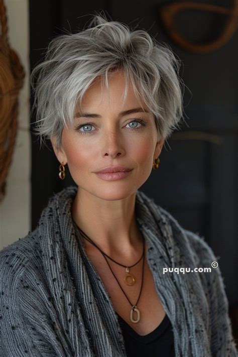 Stunning Pixie Haircuts To Rock Your Gray Hair In 2024 Short Silver