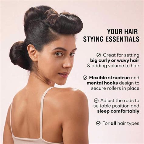 Heatless Hair Curler Flexi Rods With Hook Heatless Curling Rod For All Hair Types No Heat