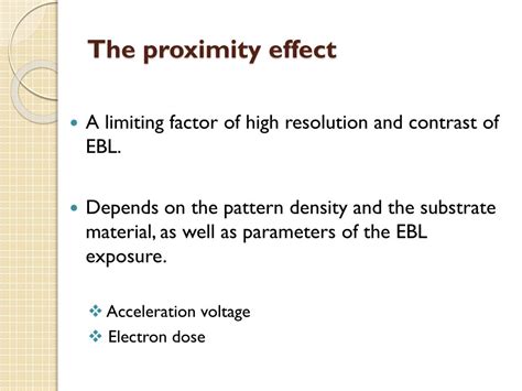 PPT Proximity Effect In Electron Beam Lithography PowerPoint Presentation ID