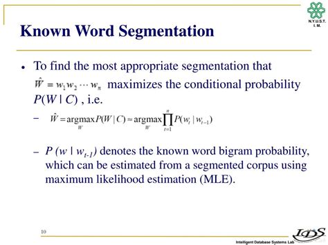 Ppt Chinese Named Entity Recognition Using Lexicalized Hmms