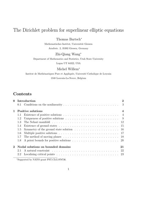 Pdf The Dirichlet Problem For Superlinear Elliptic Equations