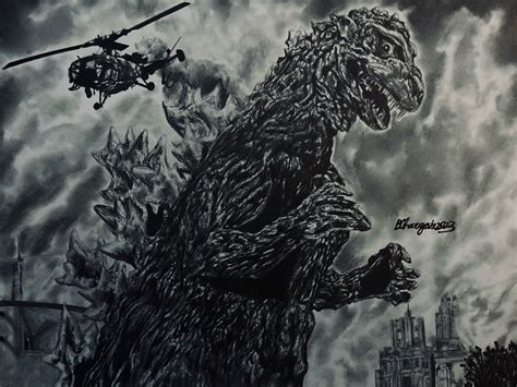 Godzilla 1954 Fan Art Monster Sketch Monday Godzilla 1954