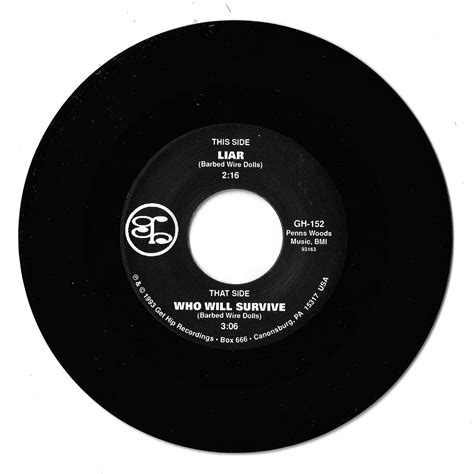 Barbed Wire Dolls Suck On This Liar Who Will Survive Get Hip Recordings