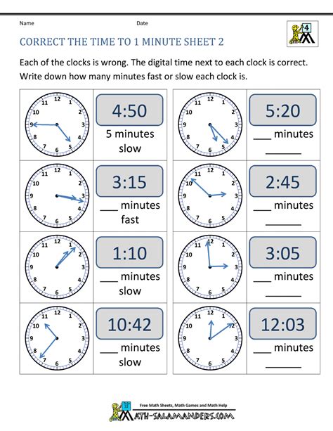 How To Read A Clock Worksheet