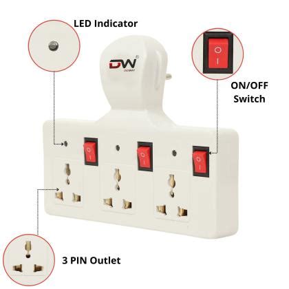 Universal Socket Multi Plug With Switch And LED Indicator JioMart