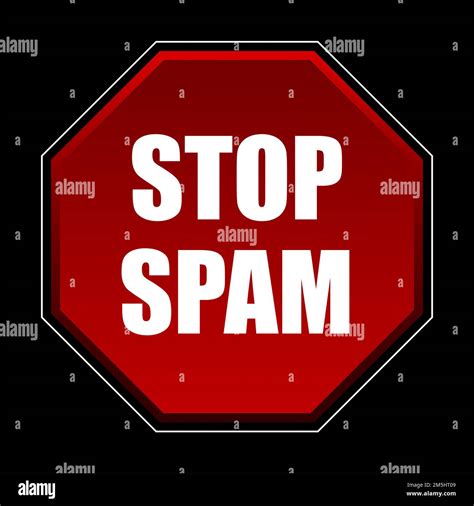 Stop Spam Vector Sign Stock Vector Image And Art Alamy