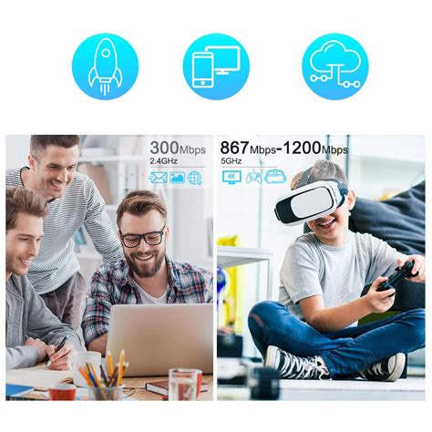 Amplificator Semnal Retea Wireless Vaxiuja Transmisie 1200mbps 4 Antene Externe Retea 2 4