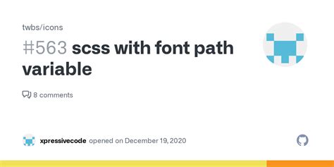 Scss With Font Path Variable · Issue 563 · Twbsicons · Github