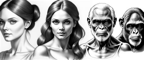 Female Evolution Ape To Modern Human Stable Diffusion Online