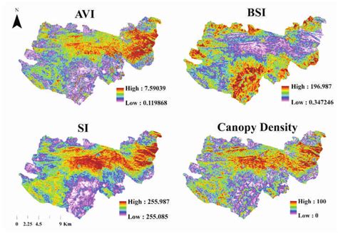 The Indices Used For Forest Canopy Density Modelling And Canopy Density Download Scientific
