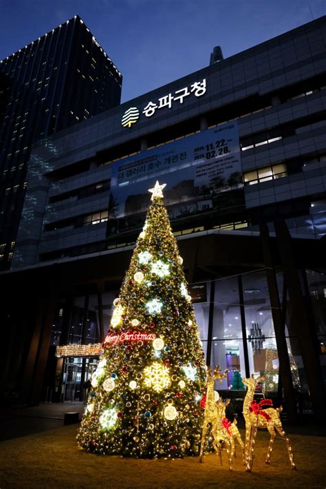 송파구 구청 광장에 크리스마스트리 점등 신아일보