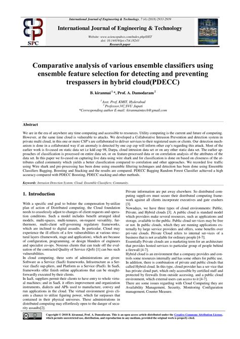 Pdf Comparative Analysis Of Various Ensemble Classifiers Using