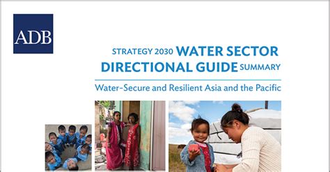 Strategy 2030 Water Sector Directional Guide Summary Water Secure And