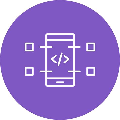 Premium Vector Mobile Coding Icon Vector Image Can Be Used For Coding